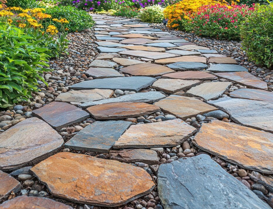 How to Make a River Rock Pathway